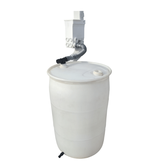 White Rain Barrel 220L / 55 Gallon Sealed Top With Diverter - Kelliher ...