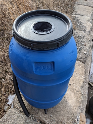 Blue Rain Barrel 220L / 55 Gallon - Niagara Region Home Delivery
